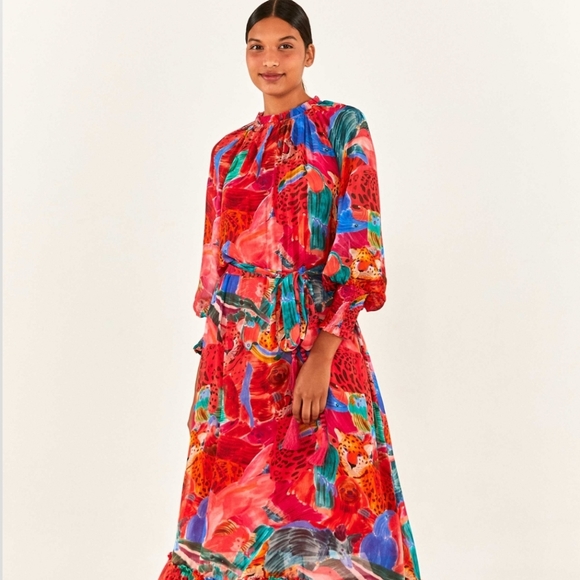FARM Rio | Dresses | Farm Rio Animal Collage Maxi Dress | Poshmark